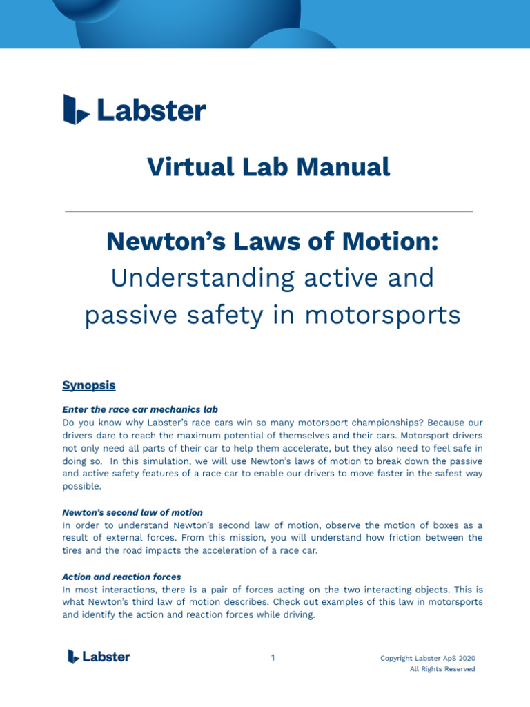 Newtons Laws of Motion - Understanding Active and Passive Safety in ...