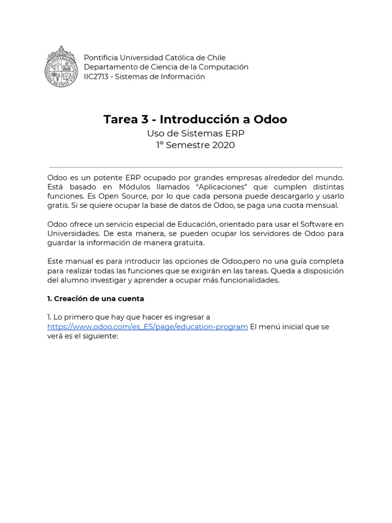 Introducción A Odoo | PDF | Finanzas y dinero