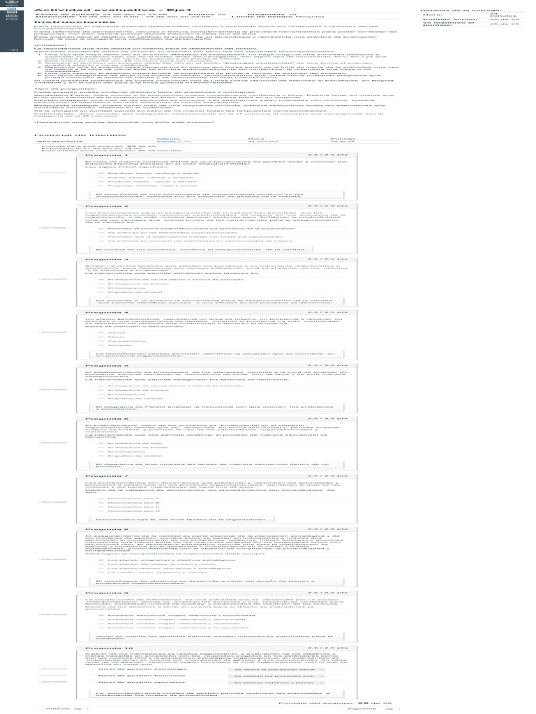 Actividad Evaluativa - Eje1 - ASEGURAMIENTO DE LA CALIDAD E - 202310-1A - 602 | PDF | Planificación