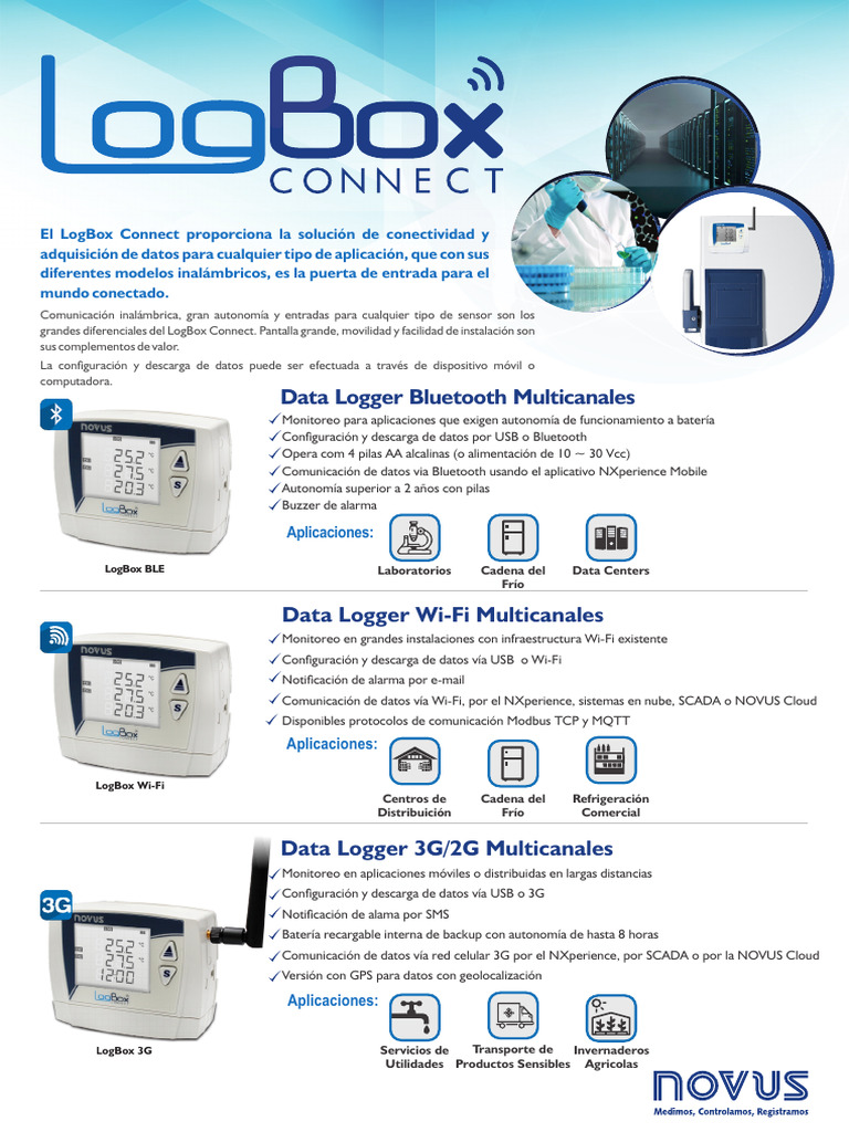 Folleto Logbox Connect | PDF | 3 G | Bluetooth