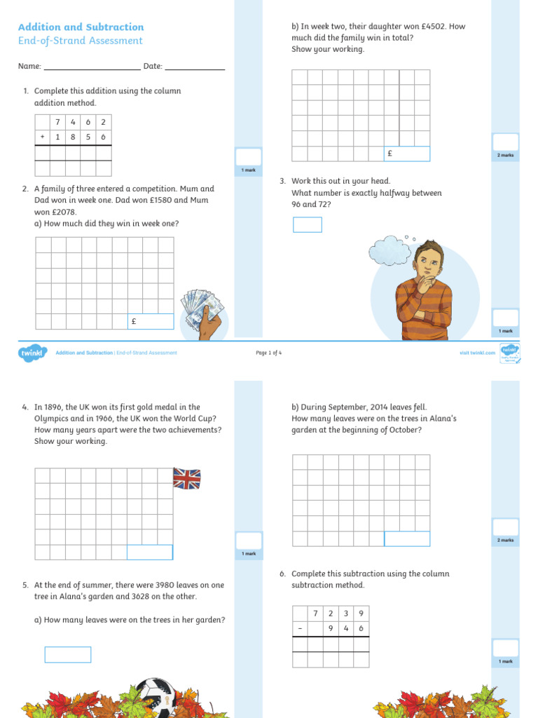 Y4 End-of-Strand Assessment Estudo | PDF | Mathematics | Arithmetic