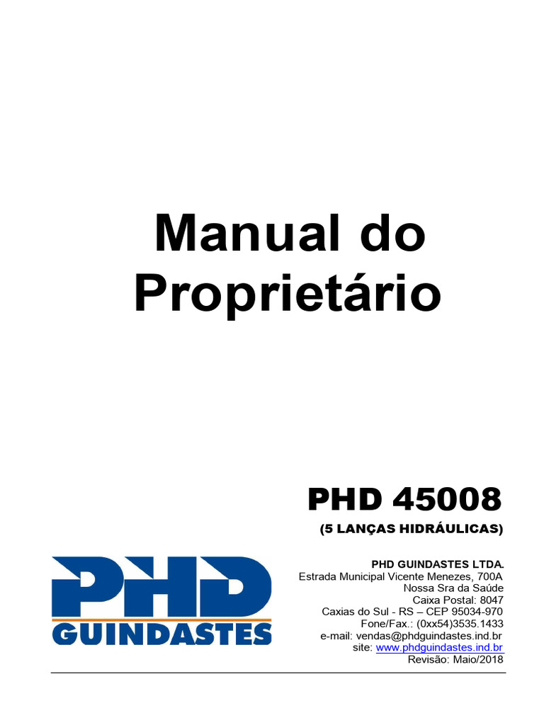 Manual PHD 45008 (5h) | PDF