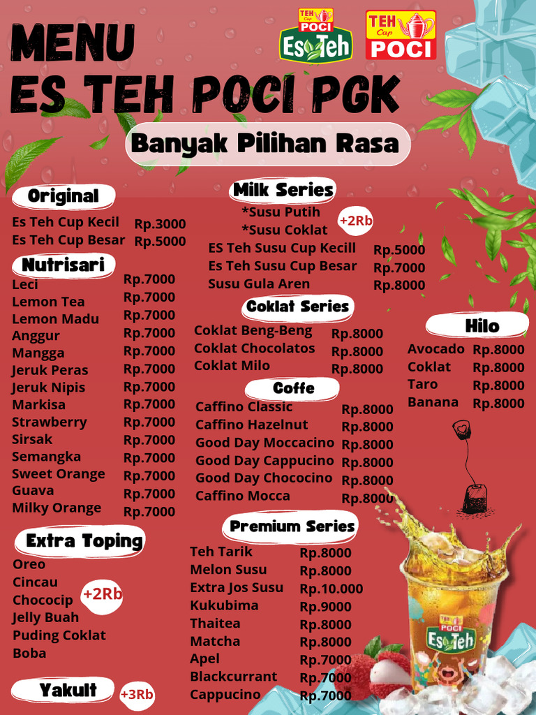 Menu Es Teh Poci PGK | PDF