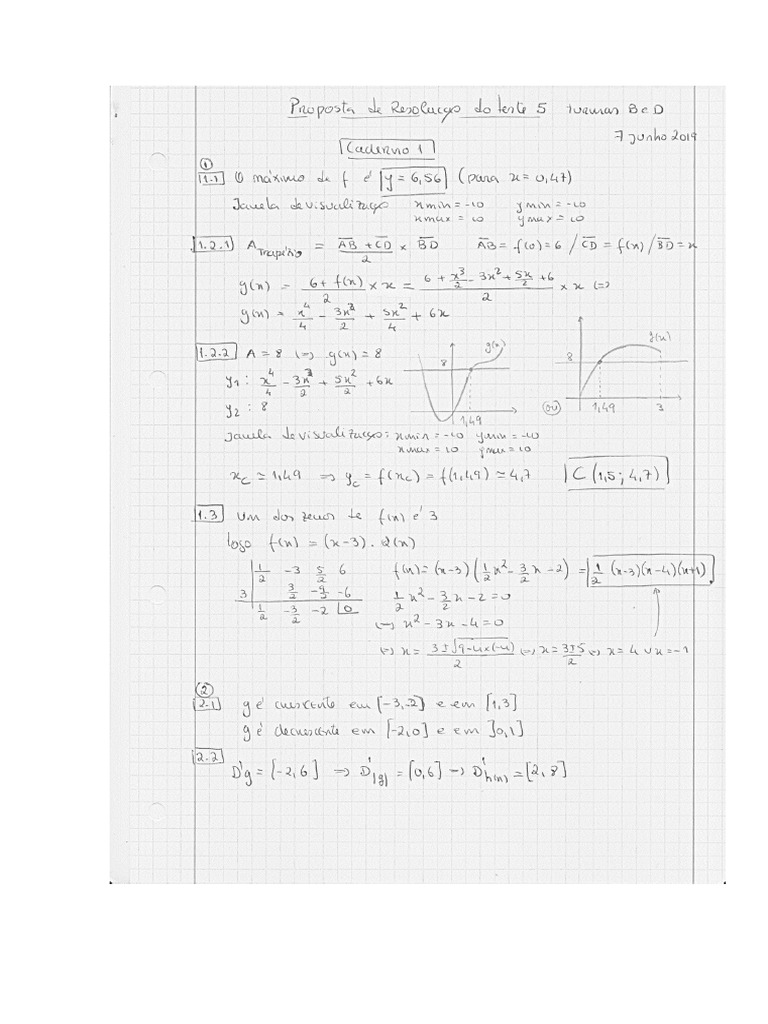 Mat A 10.o - TA5 - RESOLUCAO | PDF