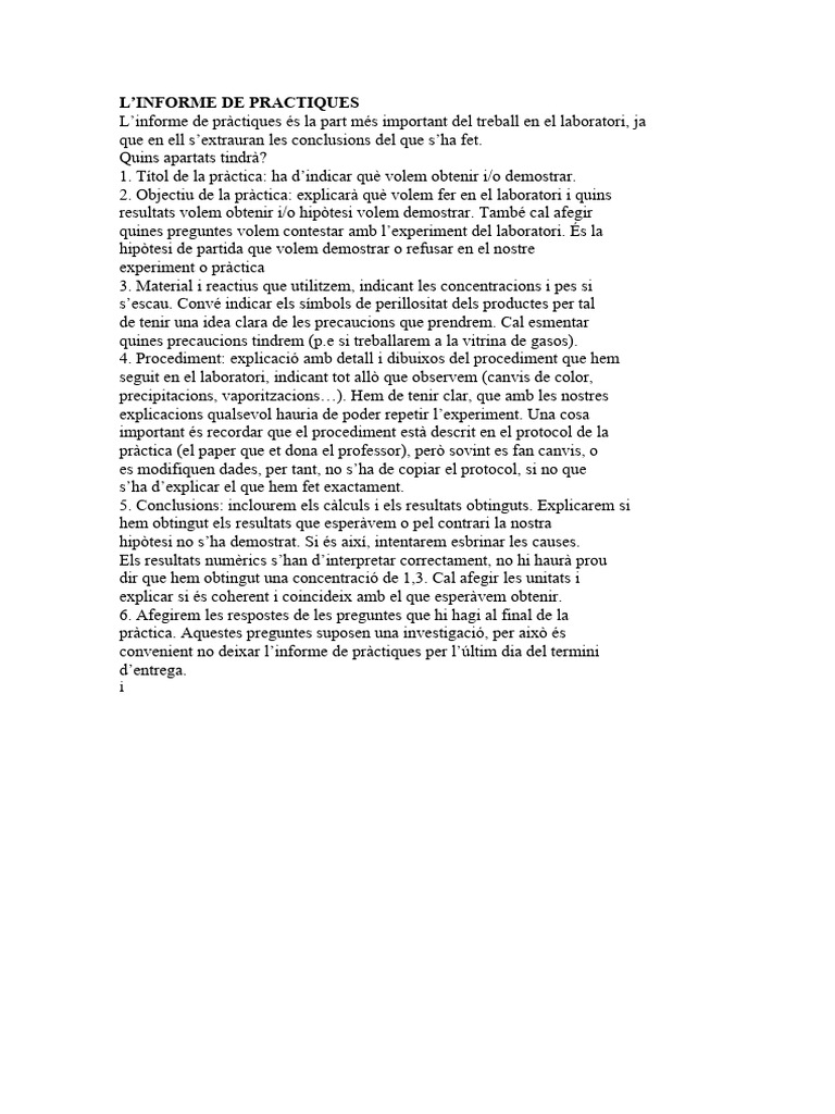Informe Pràctiques | PDF