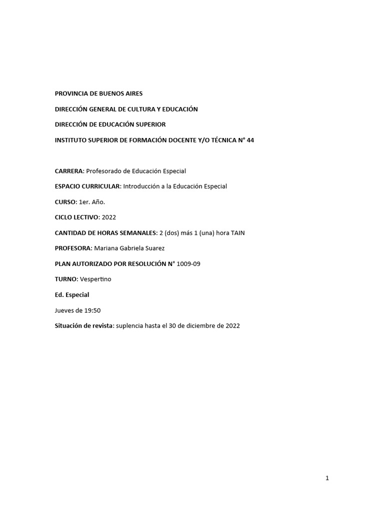 Introduccion A La Educacion Especial | PDF