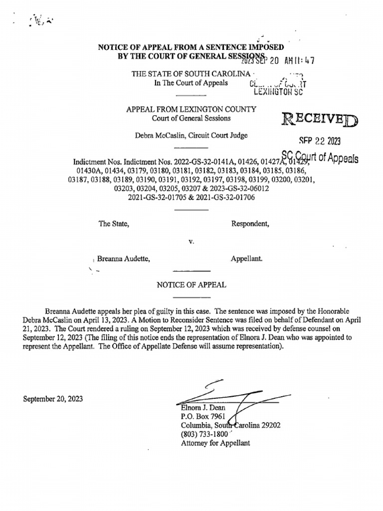 Notice of Appeal (Criminal) - Initial | PDF