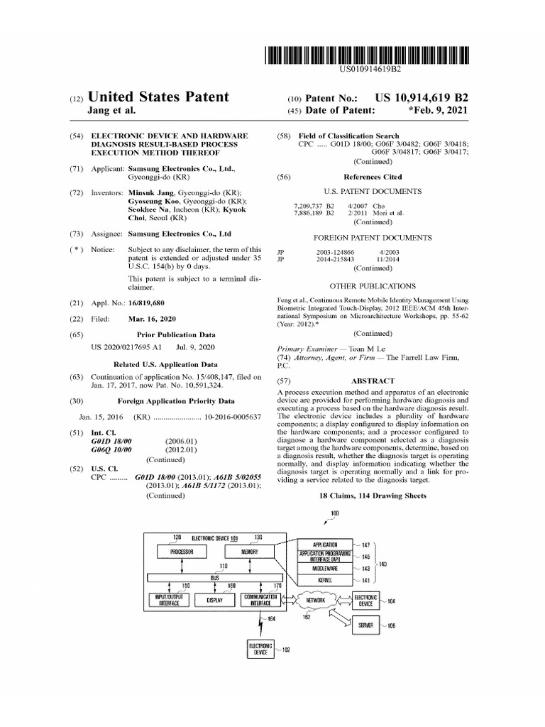 US 10914619 B2-Hardware | PDF
