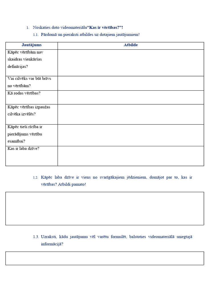 Darba - Lapa - Kas Ir Vertibas | PDF