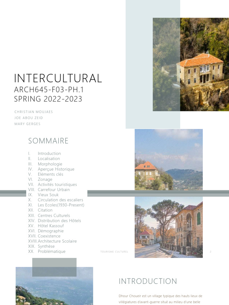 Dhour Choueir : Tourisme et Culture au Liban | PDF | Tourisme | Fenêtre