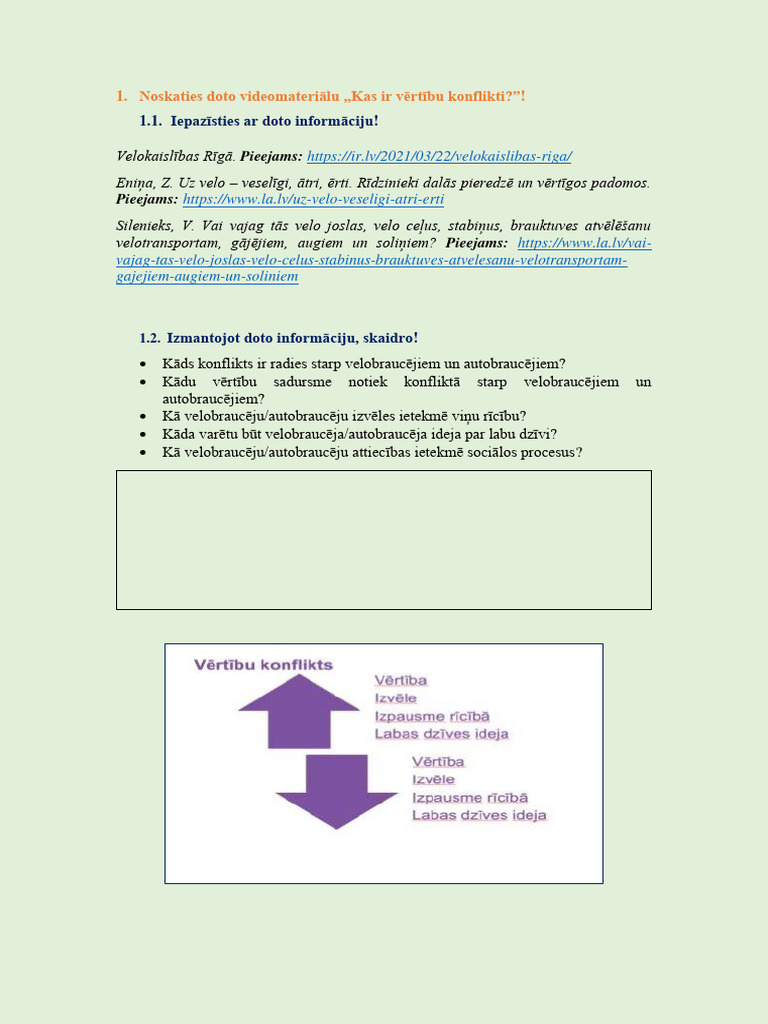 Darba Lapa - Kas Ir Vērtību Konflikti | PDF