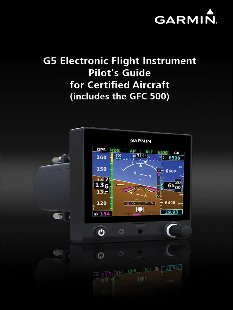 G5 Electronic Flight Instrument Pilot's Guide For Certified Aircraft | PDF
