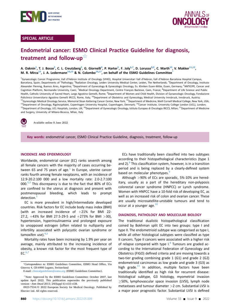 Endometrial Cancer | PDF