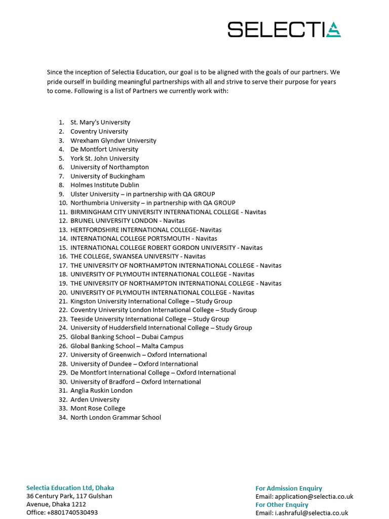 List of Partners and Documentations2023 | PDF | Business