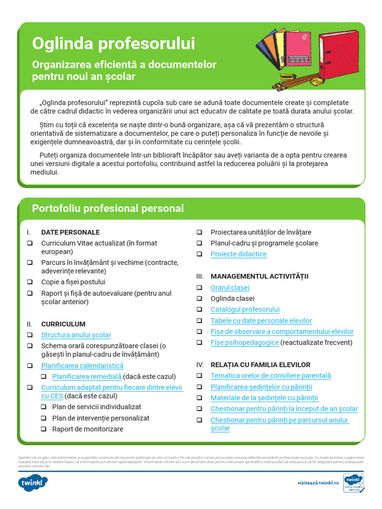 Ro1 MC 1659701020 Oglinda Profesorului Organizarea Eficienta A ...