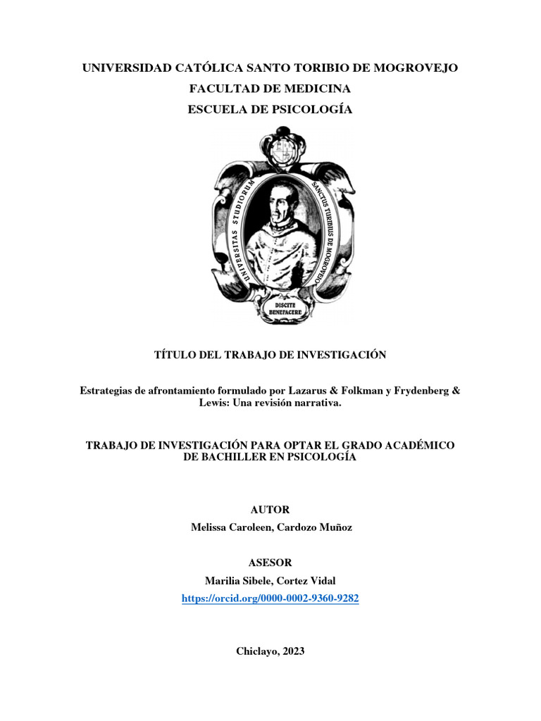 Estrategias de Afrontamiento Formulado Por Lazarus Folkman y Frydenberg ...