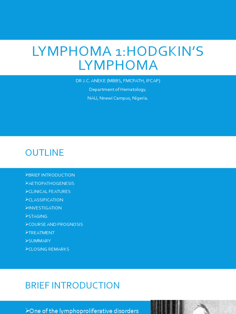 Lecture Notes Hodgkin's Lymphoma | PDF
