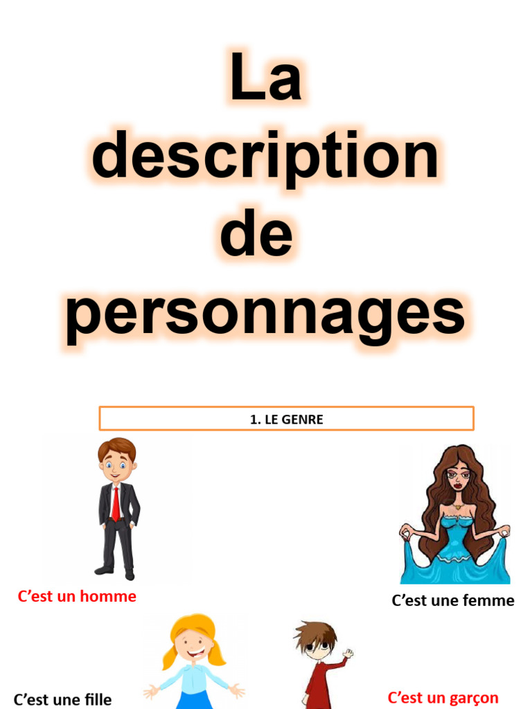 Description Concise de Personnages | PDF