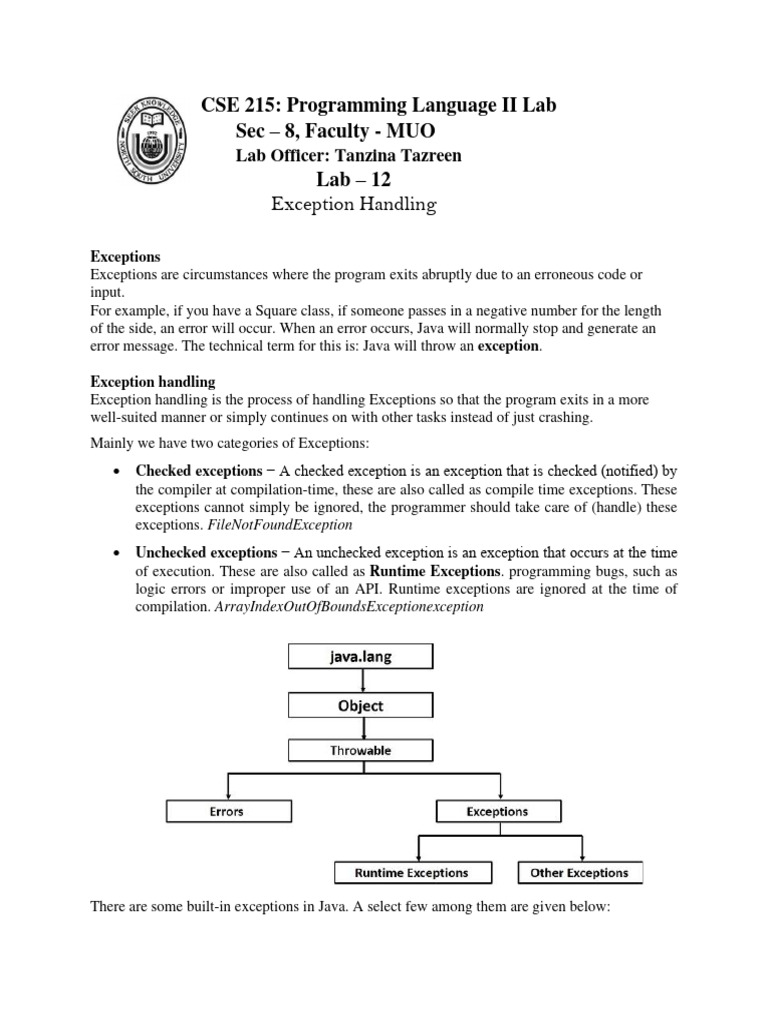 CSE 215lab - 12 | PDF | Java (Programming Language) | Computer Programming