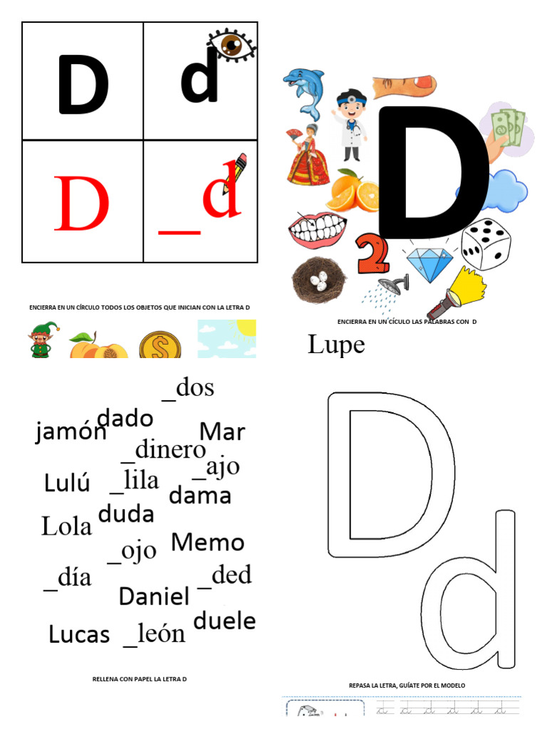 6 Letra D Actividades Matte Ok | PDF