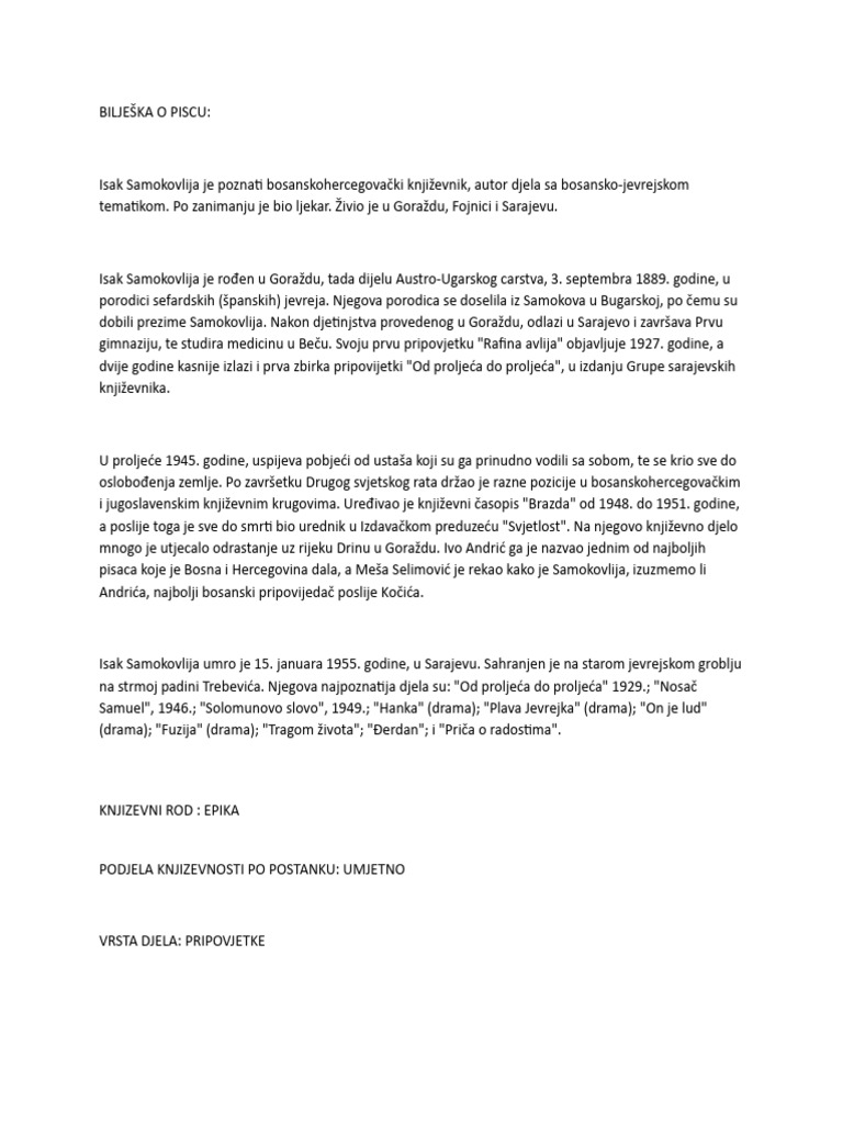 Lektira Nosac Samuel | PDF