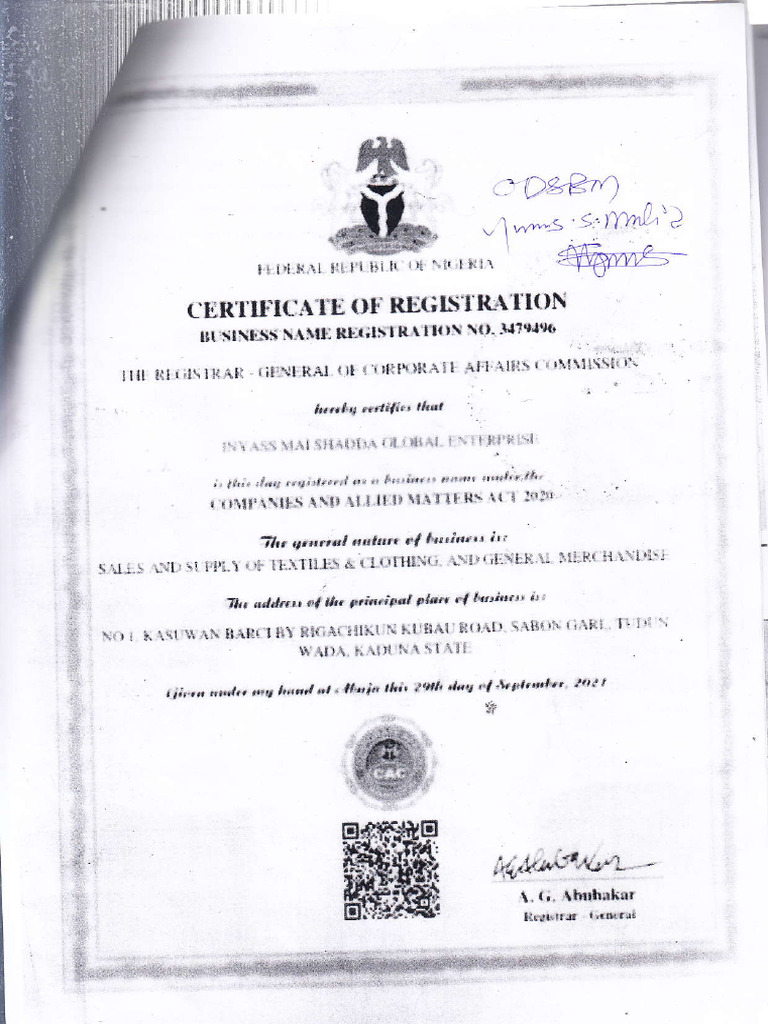 Business Registration Search Report | PDF