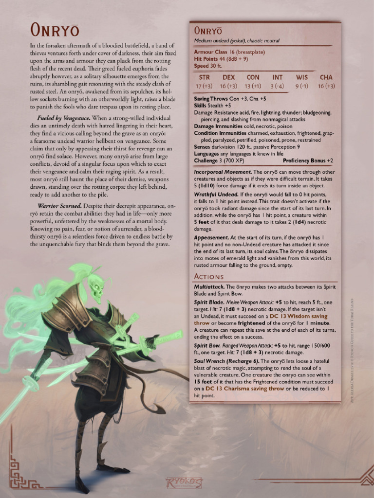 Ryoko's-Guide Onryo Playtest v0.1 | PDF