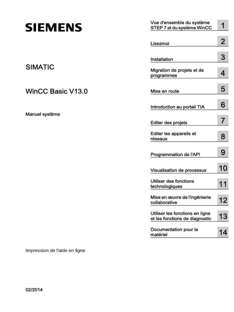 WinCC Basic V13 FRFR FR-FR | PDF