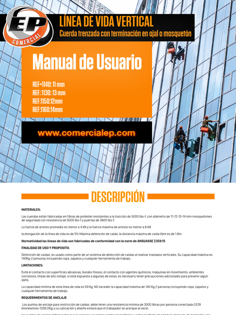 Ficha Tecnica Linea de Vida Ep 1130 | PDF