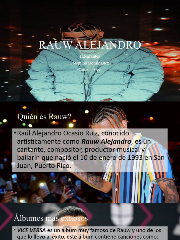 Rauw Alejandro-ppt-Literatura | PDF