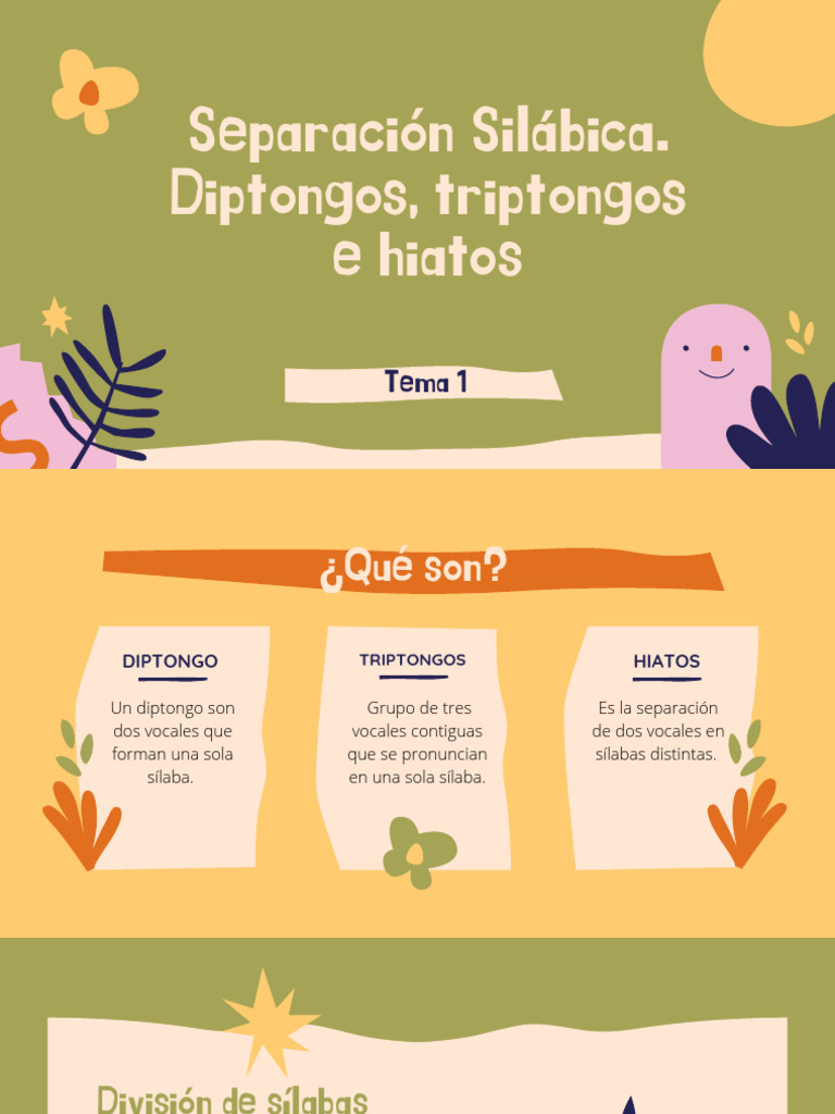 Diptongos, Triptongos e Hiatos | PDF | Sílaba | Vocal