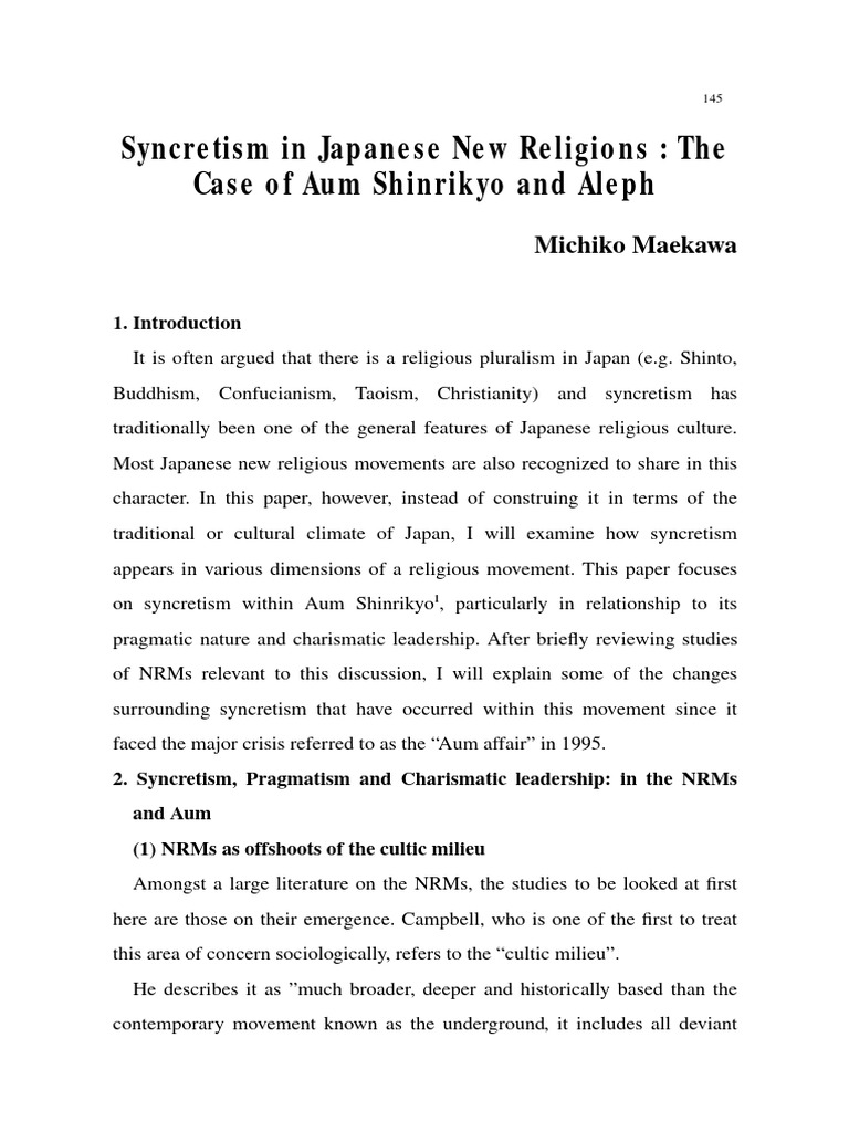 Aum Shinrikyo | PDF