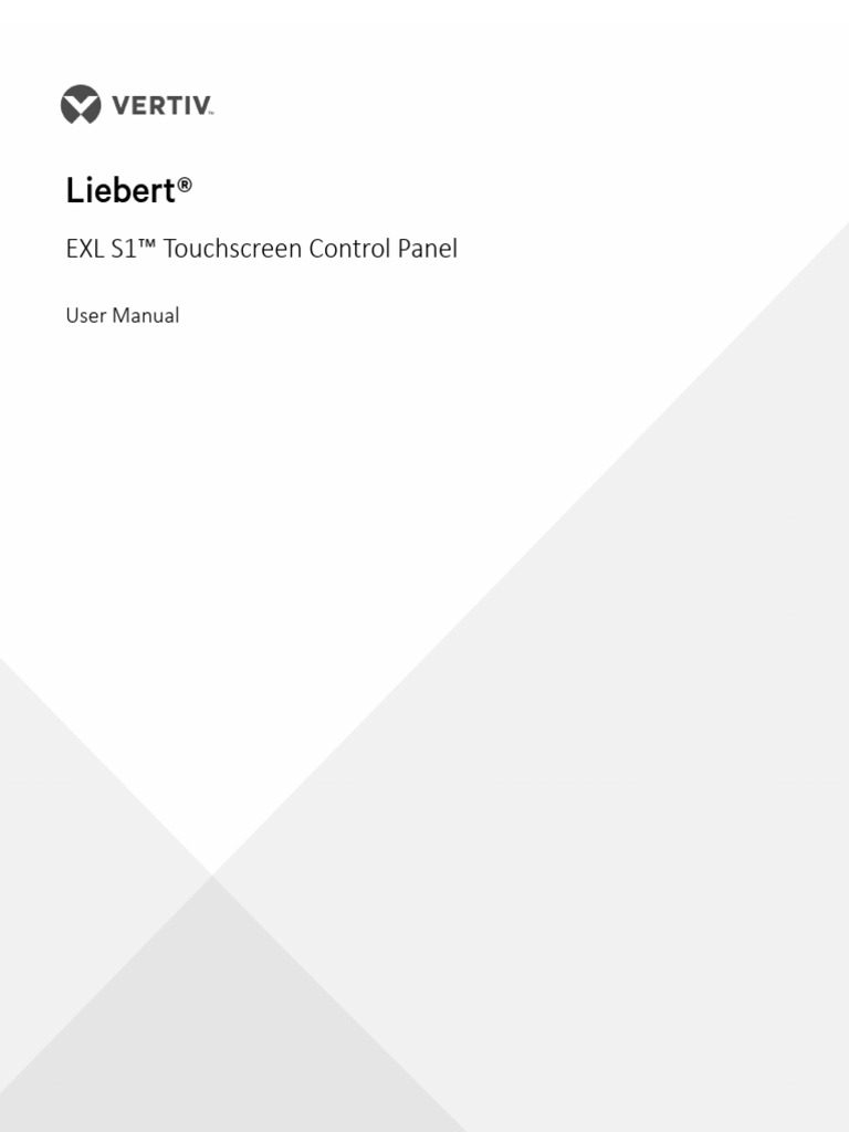 Liebert Exl s1 Touchscreen Control Panel User Manual 00 | PDF | Icon ...