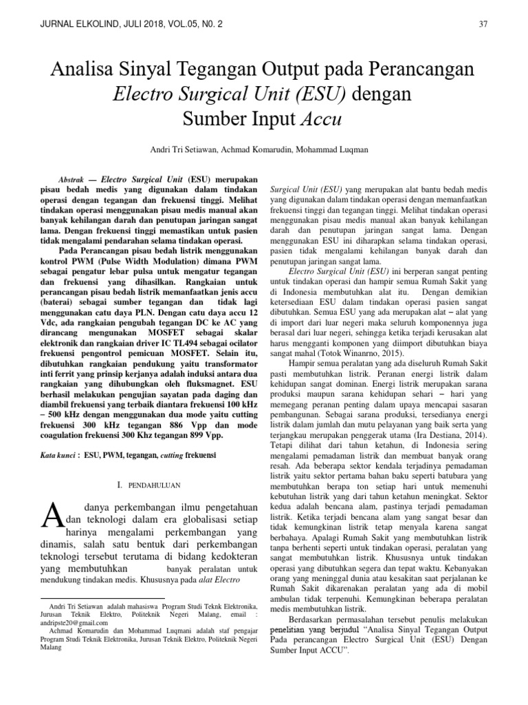 Analisa Sinyal Tegangan Output Pada Pera | PDF