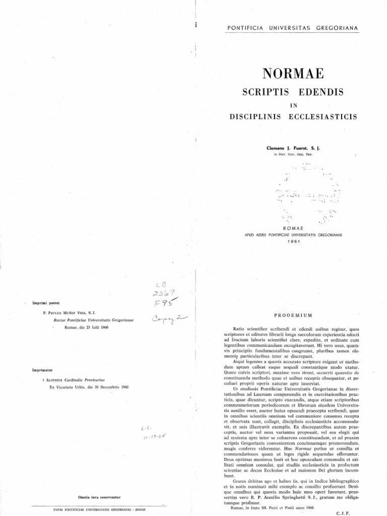 Normae Scriptis Edendis | PDF