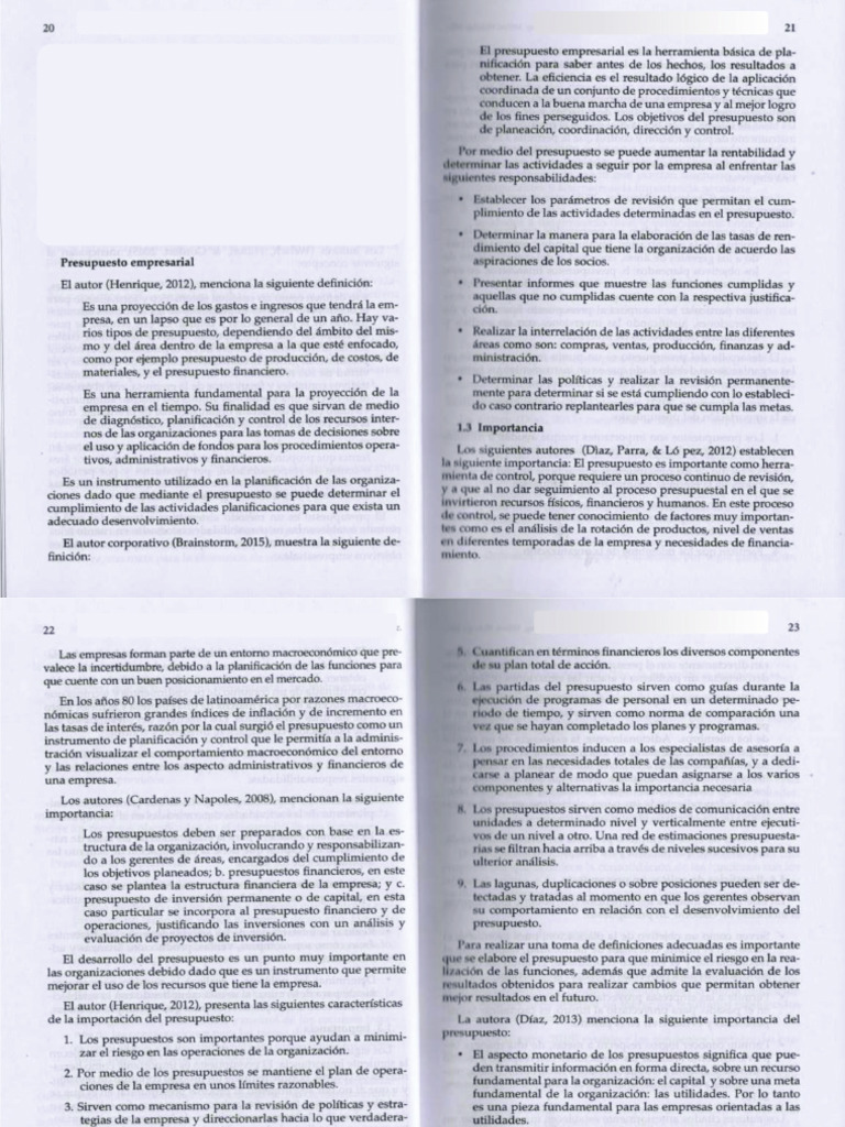 Presupuesto - Teoría-1 | PDF