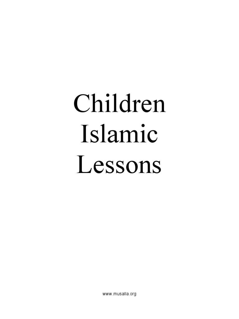 Islamic Teachings for Children | PDF