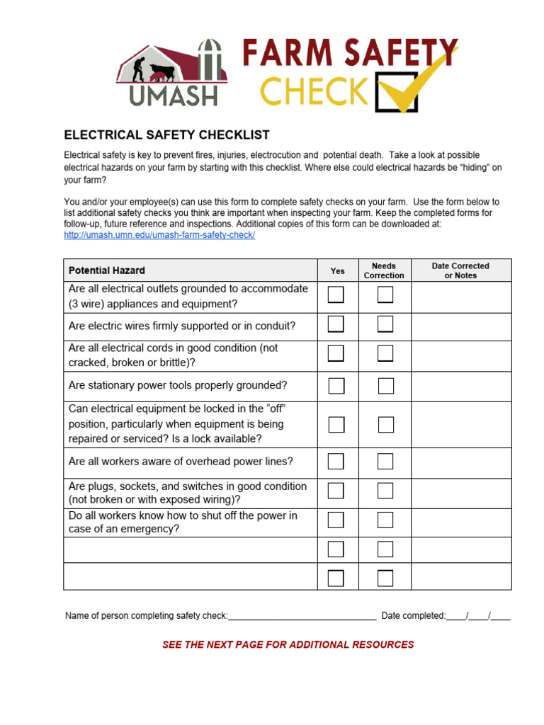 Electrical-Safety-Checklist | PDF | Occupational Safety And Health ...