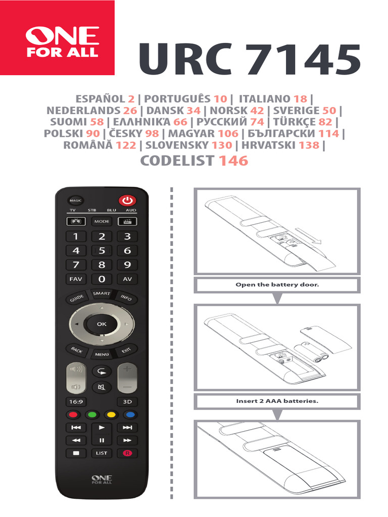 One For All URC 7145 Evolve 4 Remote Control | PDF | Control remoto ...