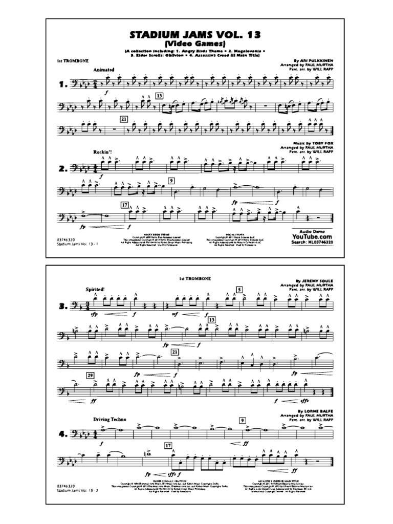 Stadium Jams Vol 13 Video Games | PDF