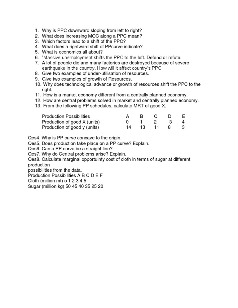 Understanding the Downward Sloping PPC | PDF | Economics | Macroeconomics