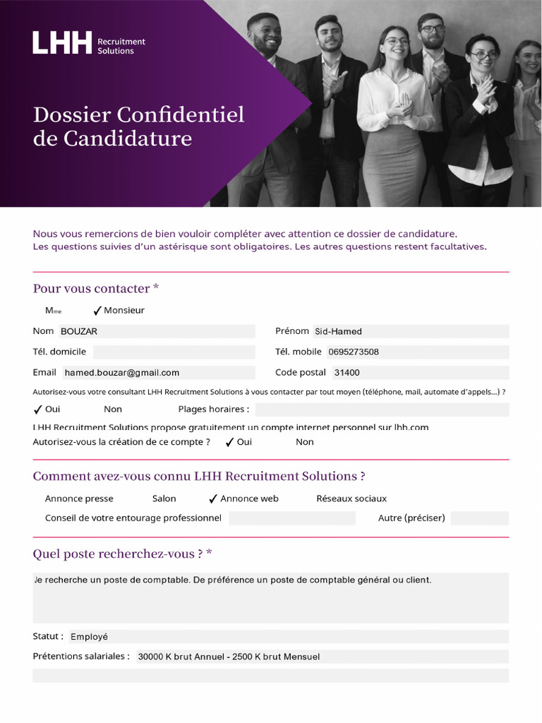 LHH Recruitment Solutions-DCC-dossier-candidat- | PDF