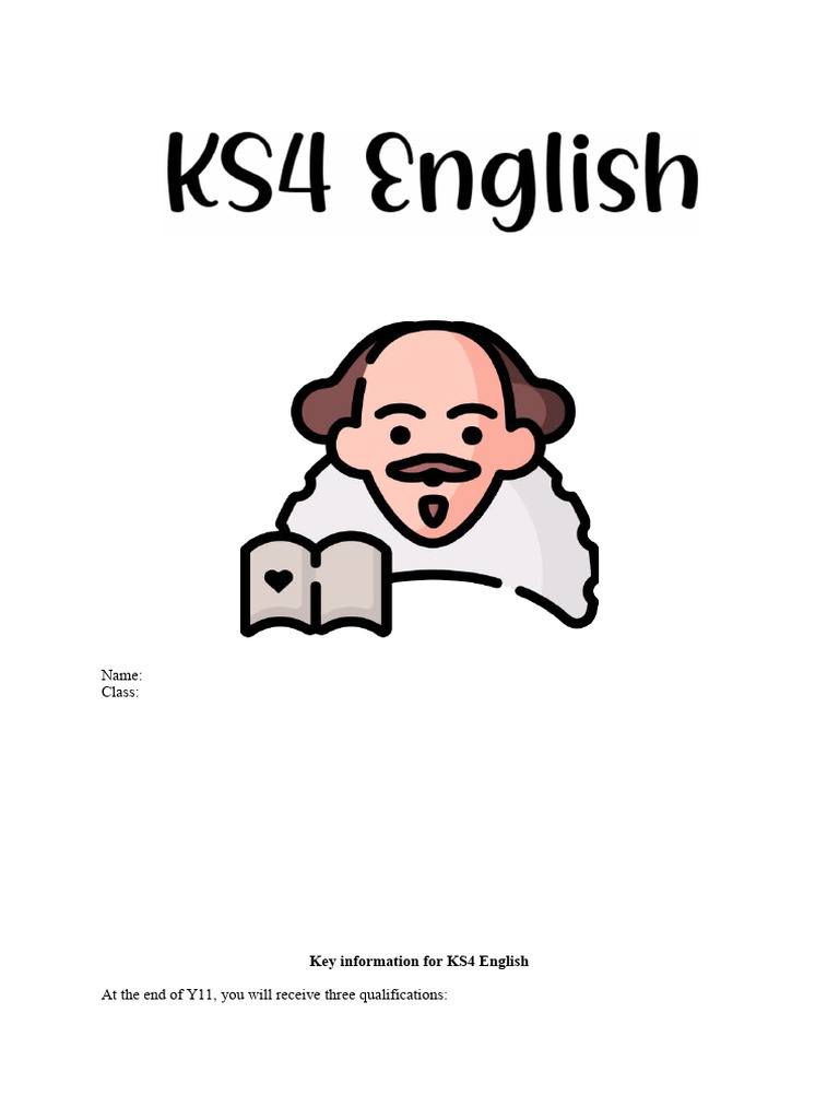 KS4 English Support For Exams Booklet | PDF