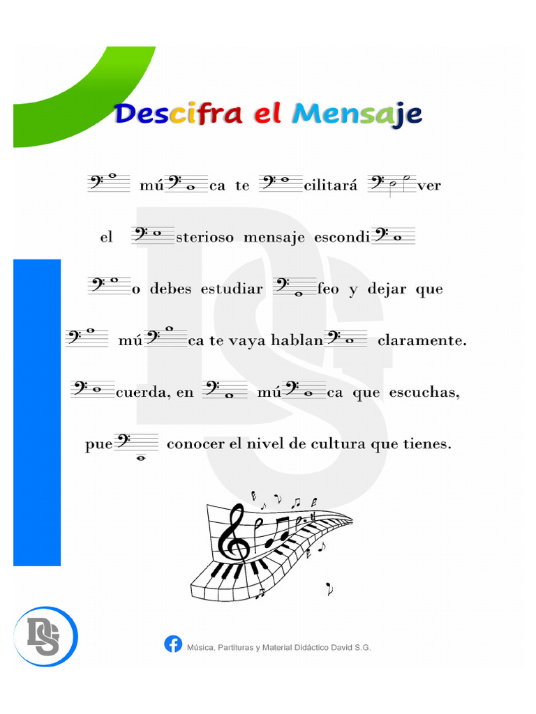 Actividad musical de lectura en clave de fa | PDF