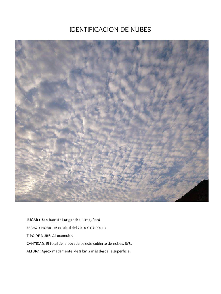 Identificacion de Nubes | PDF