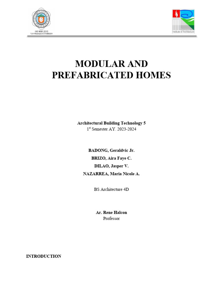 Modular and Prefabricated Homes 1 | PDF | Art
