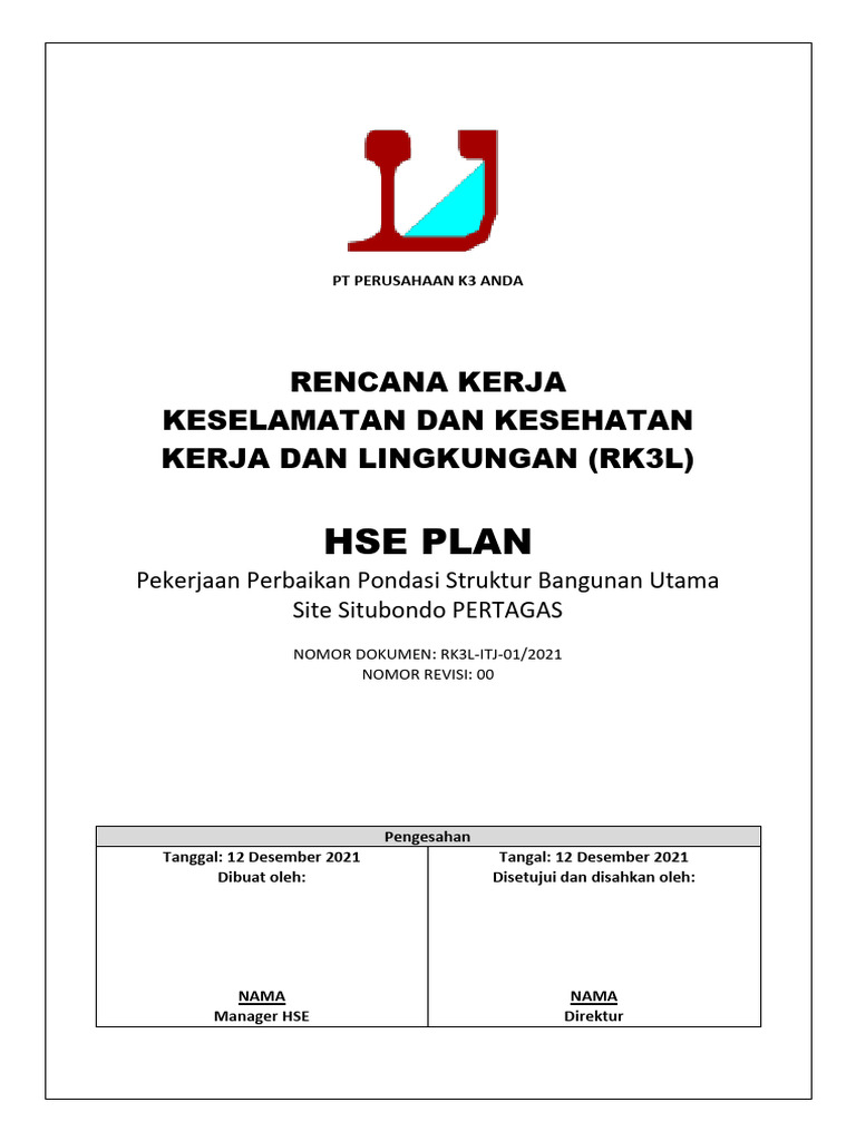 Contoh HSE Plan untuk Proyek Konstruksi | PDF | Komputer