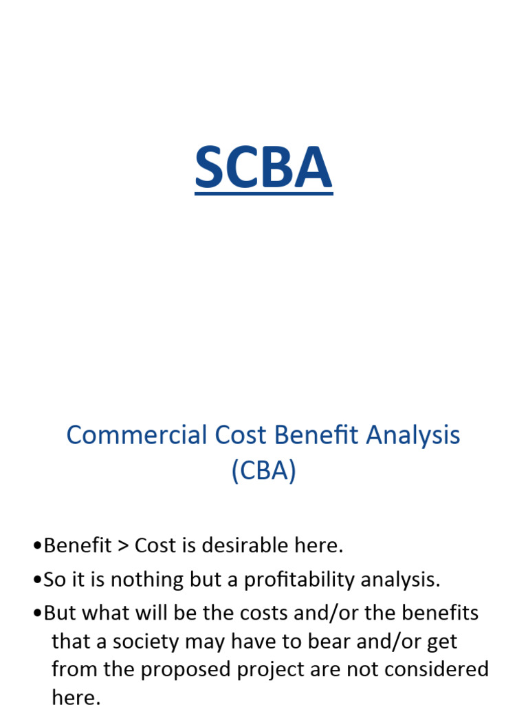 Scba | PDF | Externality | Net Present Value