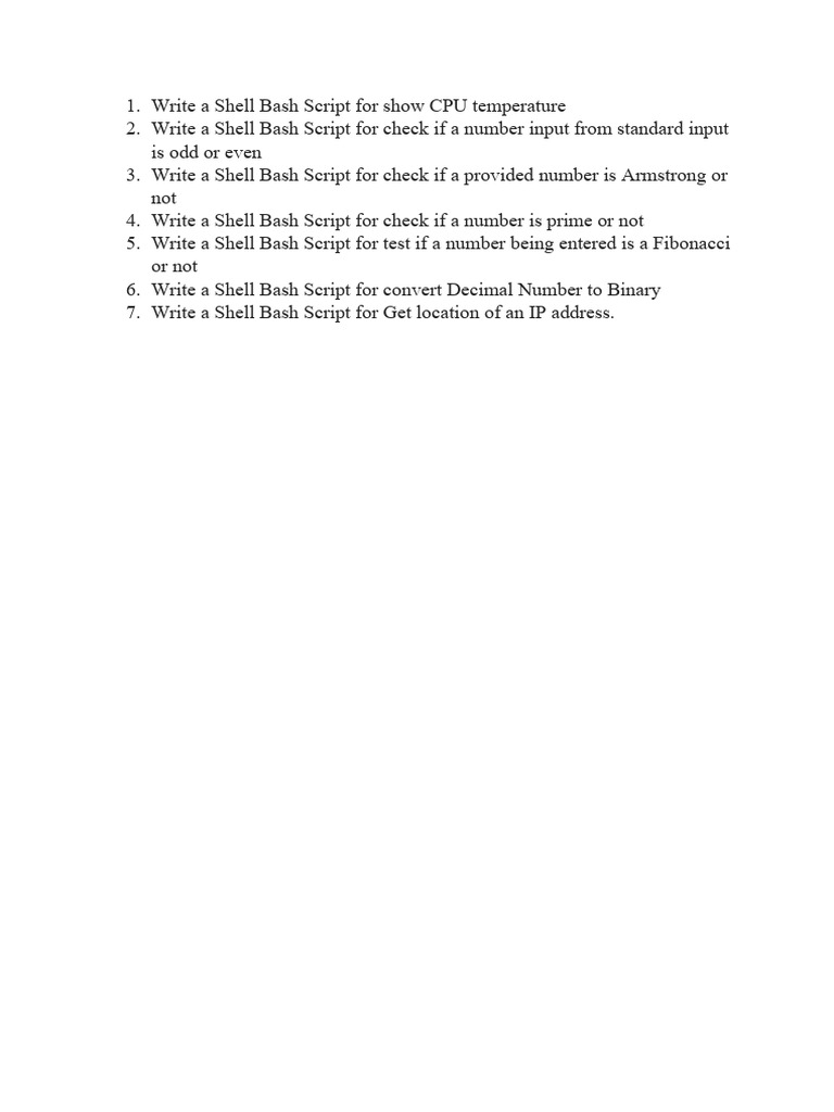 Bash Scripts: CPU Temp, Prime, IP Locator | PDF