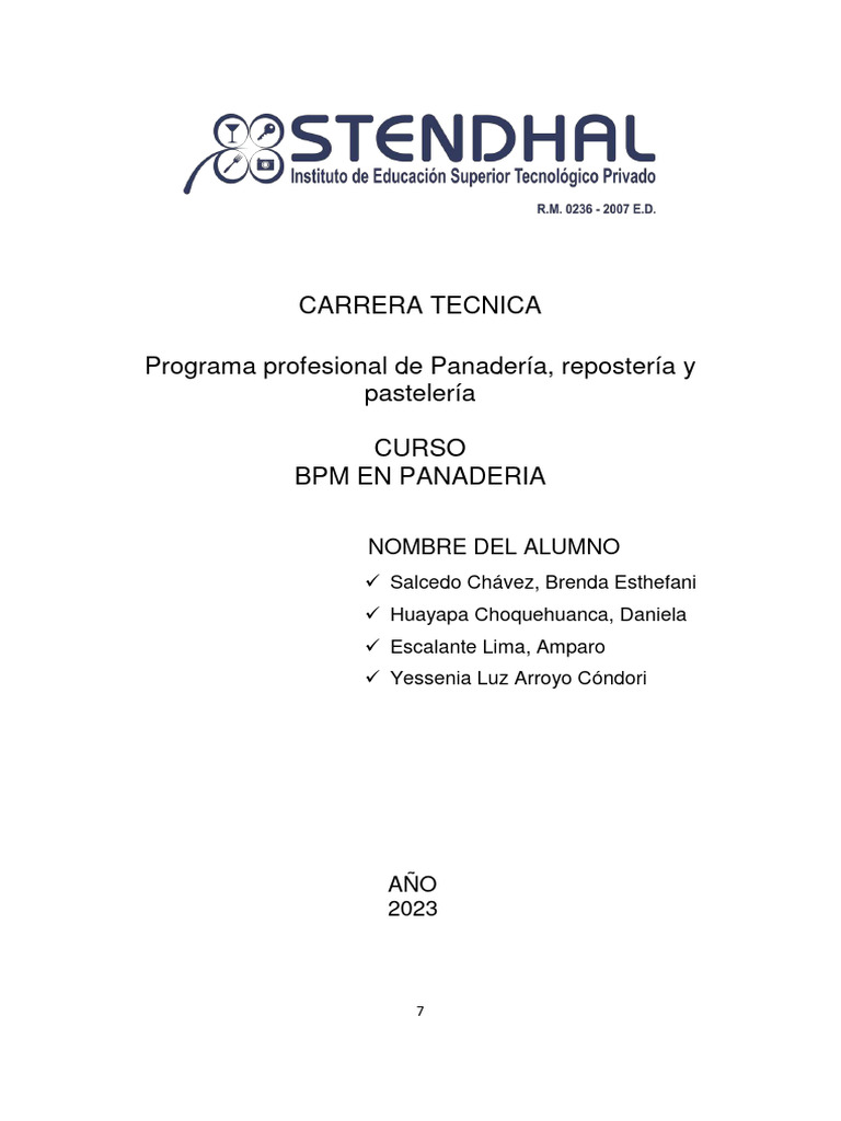 Manual Final de BPM - Daniela Huayapa Ch. - Compressed | PDF | Higiene | Alimentos